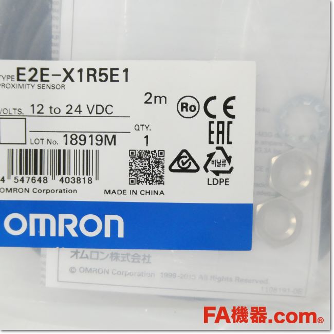 Japan (A)Unused,E2E-X1R5E1 2m スタンダードタイプ近接センサ 直流3線式 シールドタイプ M8 NO,อะไหล่เครื่องจักร,Machine Parts ...
