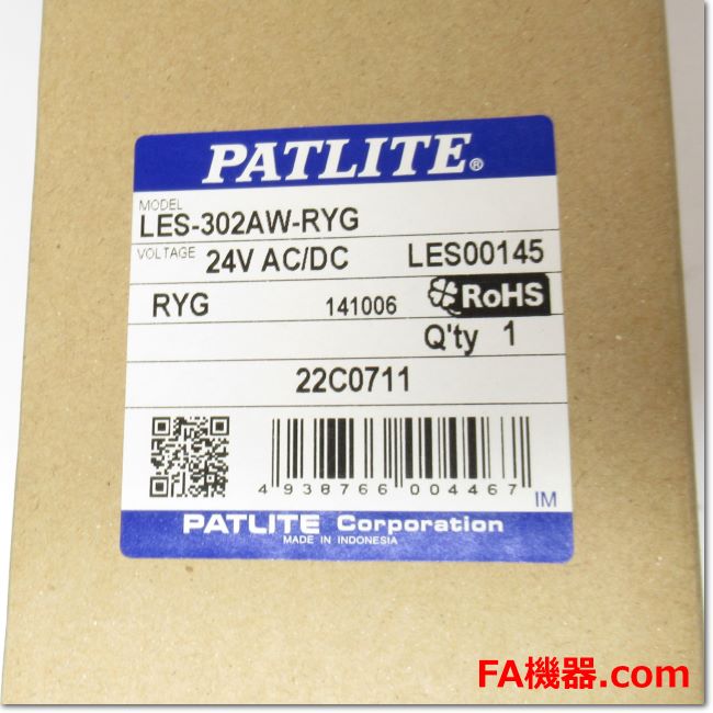 Japan (A)Unused,LES-302AW-RYG φ50 積層表示灯 直取付け AC/DC24V ,อะไหล่ ...