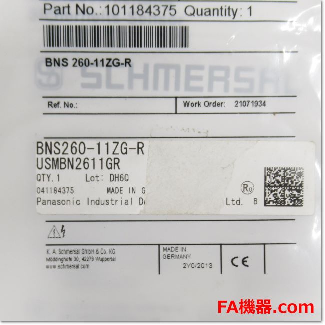 Japan (A)Unused,BNS260-11ZG-R NO/NC 右用 + 磁気スイッチアクチュエータ[BPS260-1]付き ...