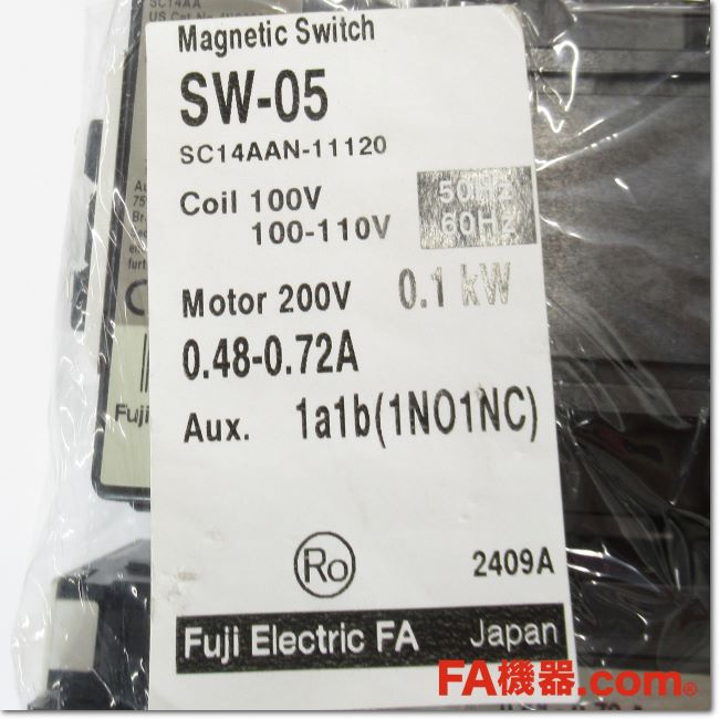 Japan (A)Unused,SW-05 AC100V 0.48-0.72A 1a1b 電磁開閉器,อะไหล่เครื่องจักร ...