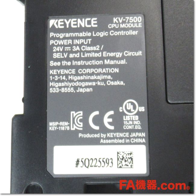Japan (A)Unused,KV-7500 EtherNet/IP内蔵CPUユニット,อะไหล่เครื่องจักร,Machine ...