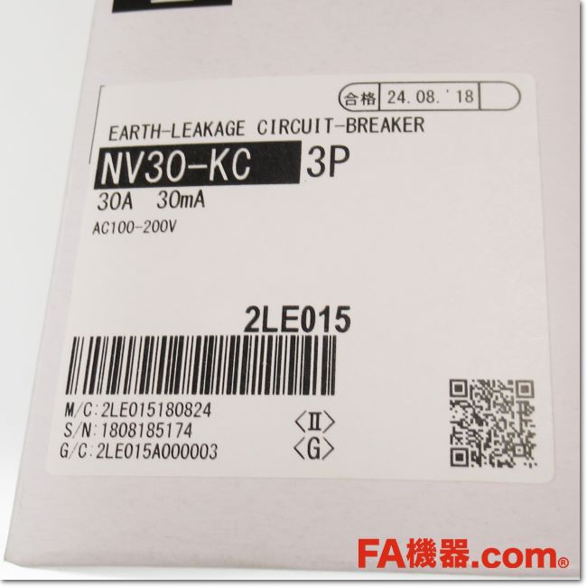 Japan (A)Unused,NV30-KC 3P 30A 30mA 漏電遮断器,อะไหล่เครื่องจักร,Machine ...
