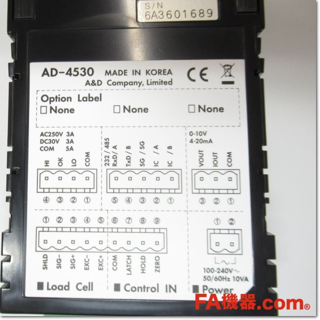 Japan (A)Unused,AD4530JA [AD4530]ストレンゲージ式センサー用 インジケータ + オプションボード AD4530 ...