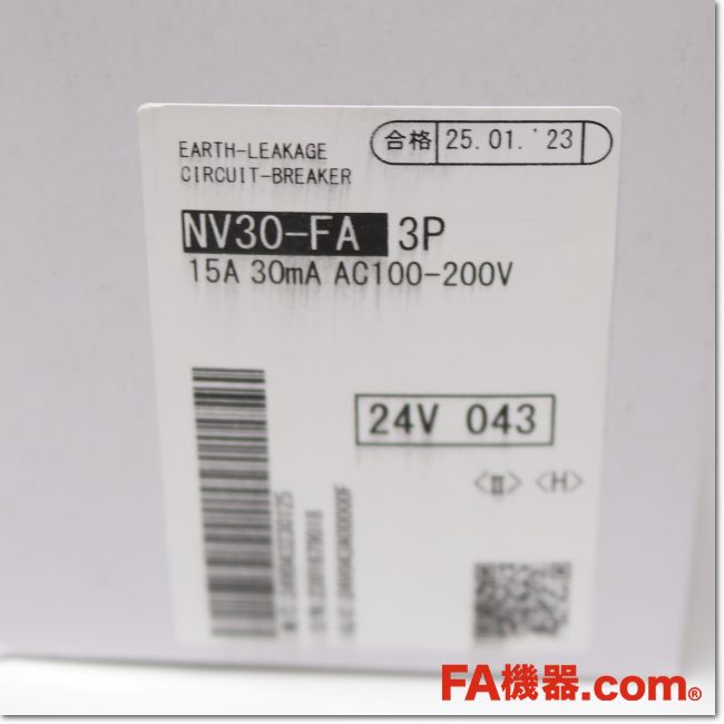 Japan (A)Unused,NV30-FA 3P 15A 30mA 漏電遮断器,machine spare parts,Machine ...