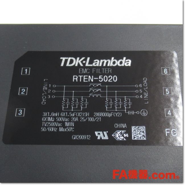 Japan (A)Unused,RTEN-5020 ノイズフィルタ 500V 20A,อะไหล่เครื่องจักร,Machine ...