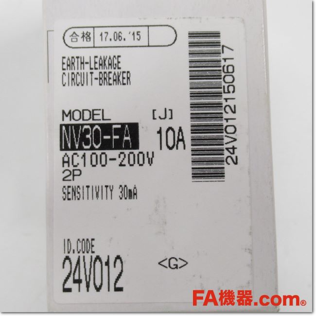 Japan (A)Unused,NV30-FA 2P 10A 30mA 漏電遮断器,อะไหล่เครื่องจักร,Machine ...