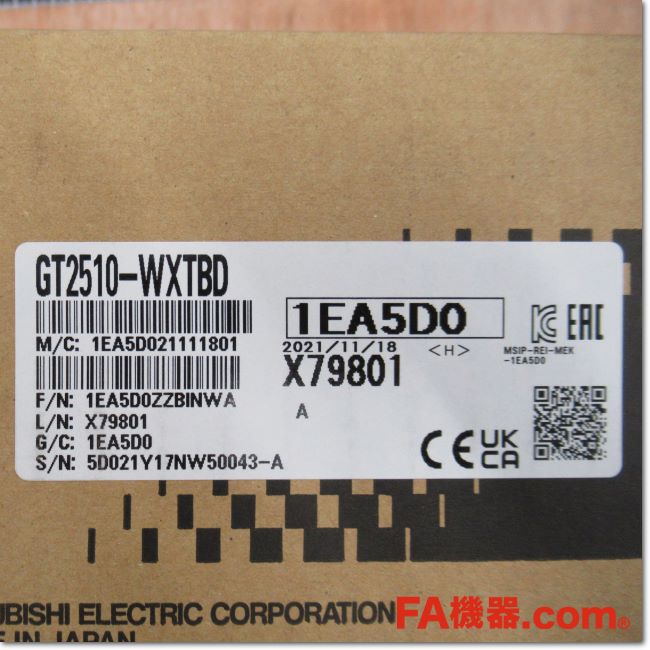 Japan (A)Unused,GT2510-WXTBD GOT本体 10.1型ワイド TFTカラー液晶 DC24V,อะไหล่ ...