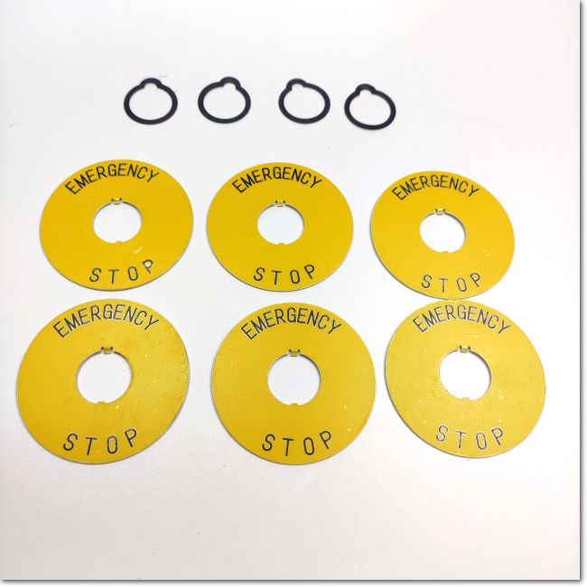 AR9P719-5A emergency stop push switch nameplate, specification 6 pcs/p ...