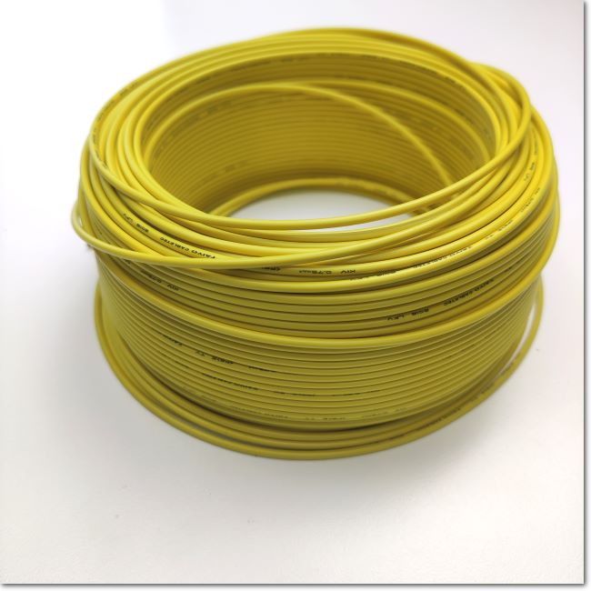 KIV(AY)LF 0.75 sq. Yellow Japanese wire specification 1 box = 100 m./ – Thai.FAkiki.com