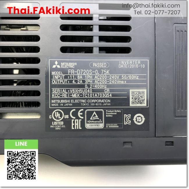 Junk, FR-D720S-0.75K inverter, inverter specs 1PH AC200V, MITSUBISHI ...