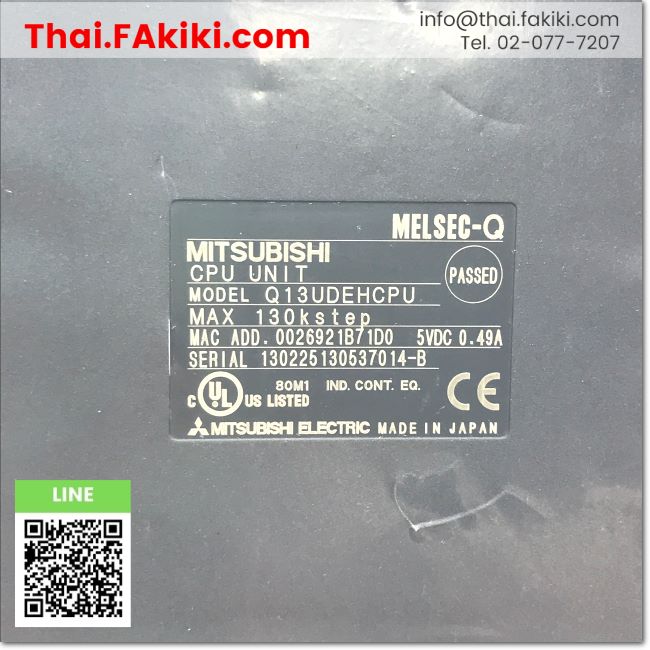 (B)Unused*, Q13UDEHCPU Universal Model QCPU ,QCPU รุ่นสากล สเปค - ,MIT ...